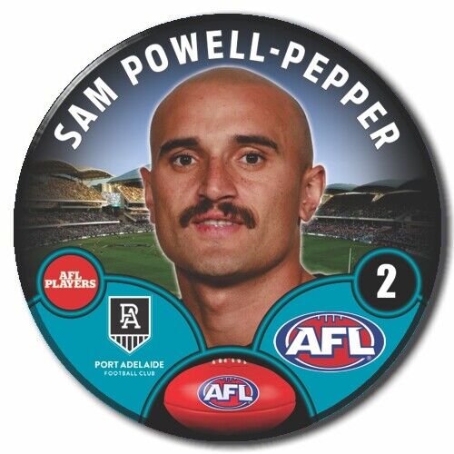 2023 AFL Port Adelaide Player Badge - Sam Powell-Pepper – Exclusive ... 2023 AFL Port Adelaide Player Badge - Sam Powell-Pepper – Exclusive ...