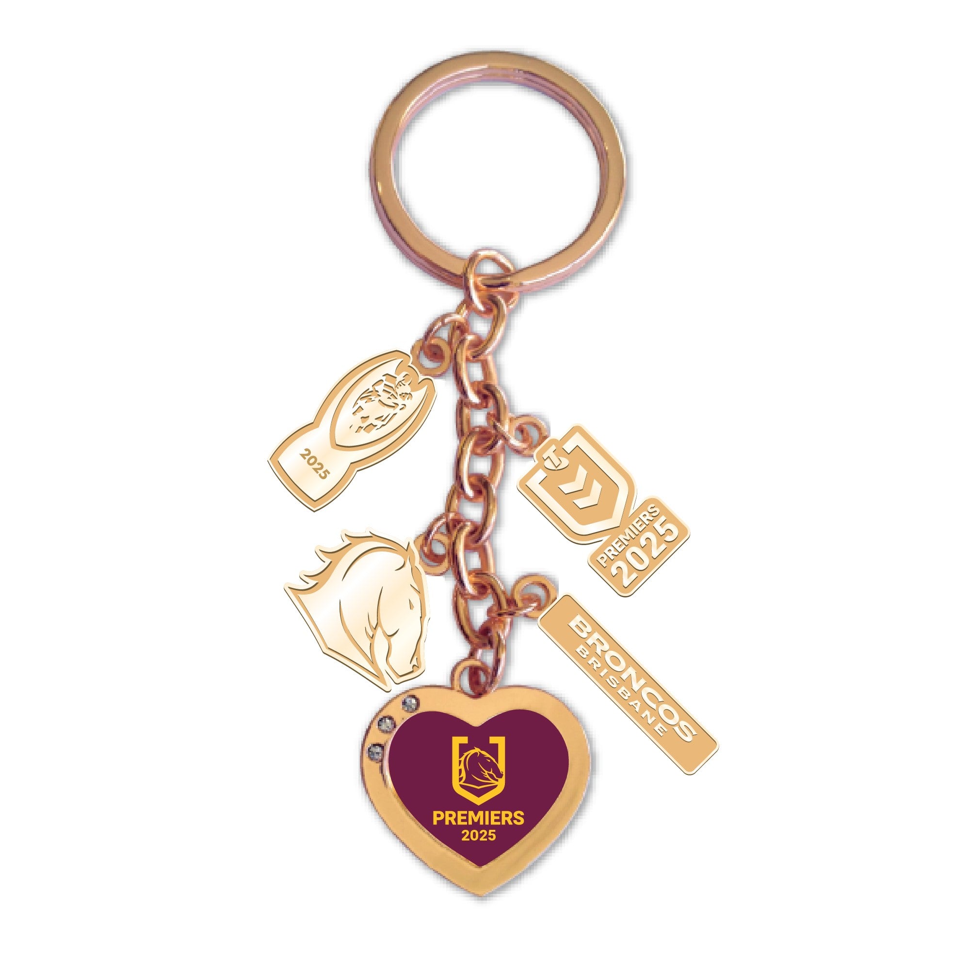 Brisbane Broncos 2025 Premiers Charm Keyring – Exclusive Collections ...